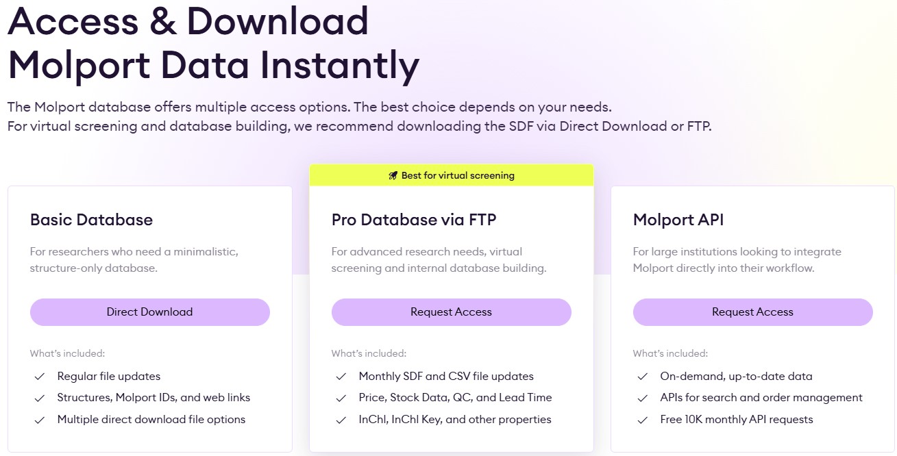 Discover the Ways to Access the Molport Database
